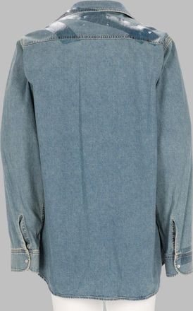 Maison Margiela Taped Denim Cotton Shirt - Denim