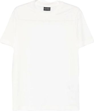 Emporio Armani Homme, Tops, Blanc, Taille: 2XL T-shirt &agrave; col rond