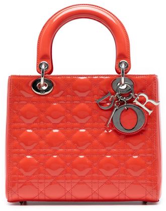 Dior Hobo Bags - Medium Patent Cannage Lady Dior - Gr. unisize - in Orange - f&uuml;r Damen