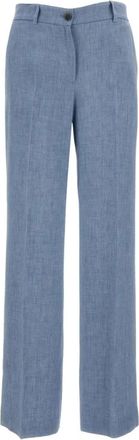 P.A.R.O.S.H. P.a.r.o.s.h., Femme, Pantalons, Bleu, Taille: 40 FR Straight Pantalons