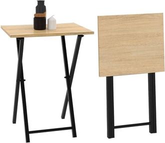 IDMarket Lot de 2 Tables dappoint Pliantes Detroit Design Industriel