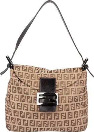 Fendi Crossbody Bags - Fendi FF Monogram Baguette Buckle Handbag - Gr. unisize - in Braun - f&uuml;r Damen