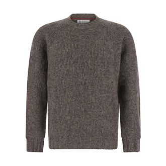 Brunello Cucinelli Pull en cachemire et soie - Homme - Pulls - Brun - Taille: L