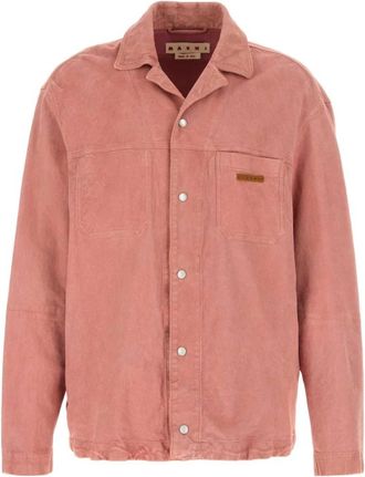 Marni Homme, Vestes, Rose, Taille: L Suede Shirt
