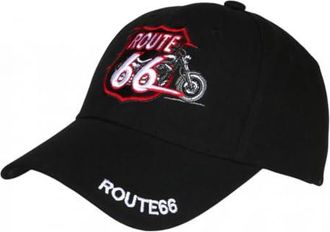 Nyls Cr&eacute;ation Casquette 66 Noire Style Biker Moto Americaine Vintage - Taille Unique - Noir