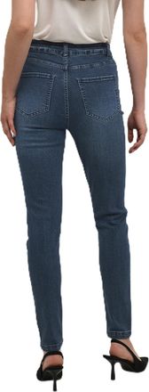 Kaffe Jeans KAsimone Damen Skinny Fit Jeans High Waist Jeanshose Hoher Taille 38, Washed Blue Denim