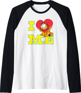 Garfield I Heart Me Funny Block Letters Love Cat Cartoon Raglan
