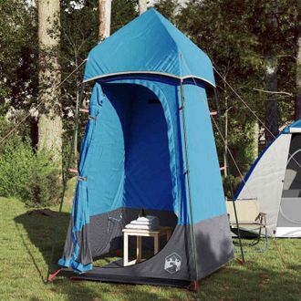 vidaXL Tente de toilette bleu imperm&eacute;able vidaXL