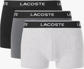Lacoste Lot de 3 boxers en coton m&eacute;lang&eacute;