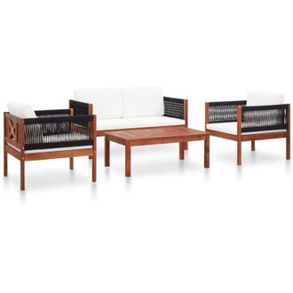 vidaXL Vidaxl - Salon de jardin 4 pcs Bois dacacia solide