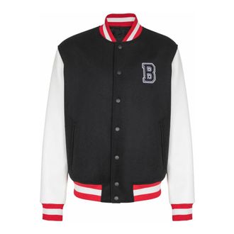 Balmain Varsity-Jacke aus Wolle und Kunstleder - - Jackets - Herren - Mehrfarbig - L