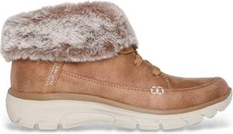 Skechers Femme Easy Going Chilly Standards Bottine, Tan Microleather/Faux Fur, 39.5 EU