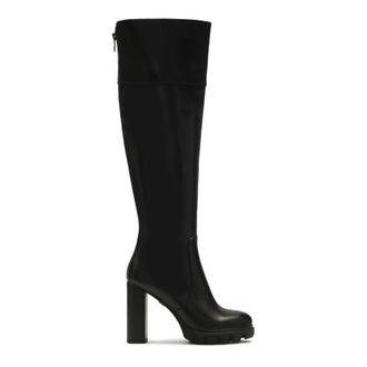 Kazar Leder-Musketiere mit hohem Absatz und Plateau - - Shoes - Damen - Schwarzk - 36 EU