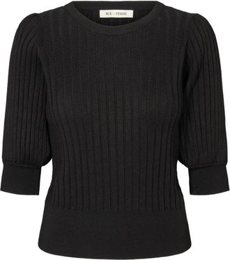 Rue de Femme RUE de Femme, Femme, Pulls, Noir, Taille: 42 FR Tricots &agrave; col rond