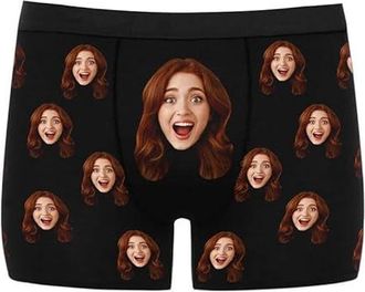 Generic Calecon personnalise Homme avec Visage Photo cale&ccedil;on personnalis&eacute; Boxer Personnalis&eacute; pour Saint-Valentin comme Cadeau Personnalisable pour Mari Cadeau