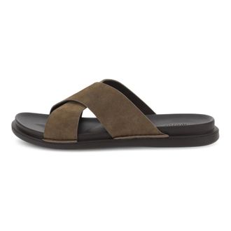 Boggi Milano Homme, Chaussures, Beige, Taille: 45 EU Suede Leather Slippers