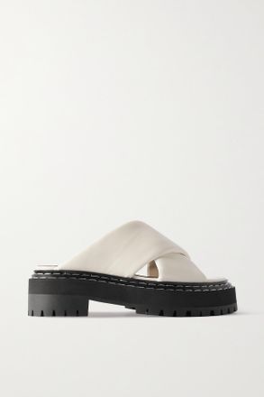 Proenza Schouler Sandales Plates-formes En Cuir - Cr&egrave;me