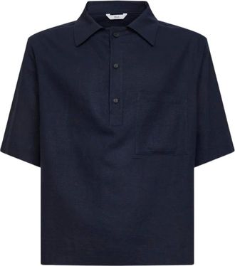 Hev&ograve; Homme, Tops, Bleu, Taille: 2XL Polo Montursi