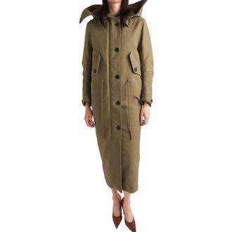 Prada Womens Bicolor Polyamide Coat Clothing