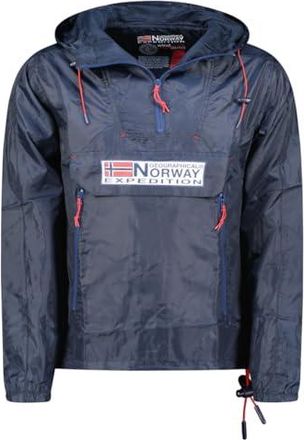 Geographical Norway Choupa Men - Veste Coupe Vent Homme Outdoor - Blouson Deperlant Manches Longues Hommes - Manteau Pluie Randonnee Saison Printemps Ete Automne Hiver (M