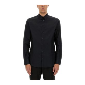Dolce & Gabbana Tailored Fit Langarmhemd - - Shirts - Herren - Schwarzk - L