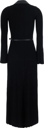 SIMKHAI Womens Long-Sleeved Dress Kira Tech Fabric Black Viscose