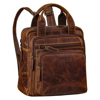 STILORD Maple Kleiner Rucksack Damen Leder Tagesrucksack Mini Rucksack-Tasche Vintage Damen-Rucksack Klein Cityrucksack Lederrucksack Damen Echtleder Backpack