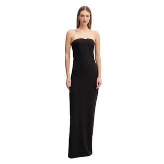 Elisabetta Franchi Maxikleid mit geradem Schnitt - - Dresses - Damen - Schwarzk - XS