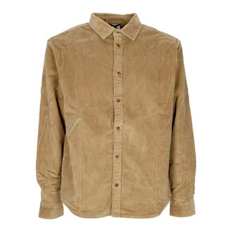 Element Samt Baum Icon Cord Hemd Khaki - - Shirts - Herren - Gr&uuml;n - XL