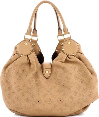 Louis Vuitton L Mahina Leather hobo bag - Nude