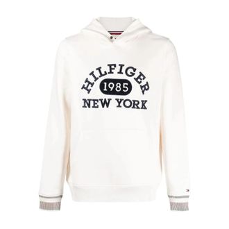 Tommy Hilfiger Collegiate Wei&szlig;er Hoodie Sweater - - Sweatshirts & Hoodies - Herren - Wei&szlig; - XL