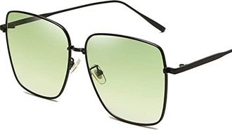 Generic Lunettes de soleil tendance à monture large en métal pour hommes et pour femmes, tir dans la rue, vacances en plein air, pare-soleil (couleur : C, tai