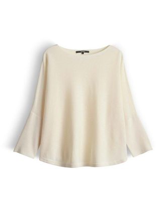 someday Strickpullover Tiraja ease im Cape-Style Cape-Style mit U-Boot-Ausschnitt, cosy Komfort