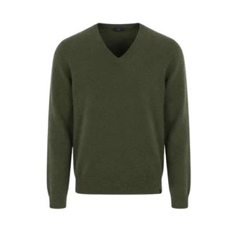 Fay V-Ausschnitt Strickware - - Knitwear - Herren - Gr&uuml;n - S