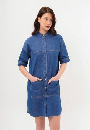 Freshlions Jeanskleid Josy (1-tlg) mit durchgehender Knopfleiste