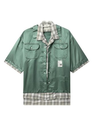 Miharayasuhiro chemise superposée en coton mélangé - Vert