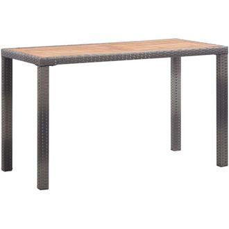 vidaXL Prolenta Premium Gartentisch Anthrazit und Braun 123x60x74 cm