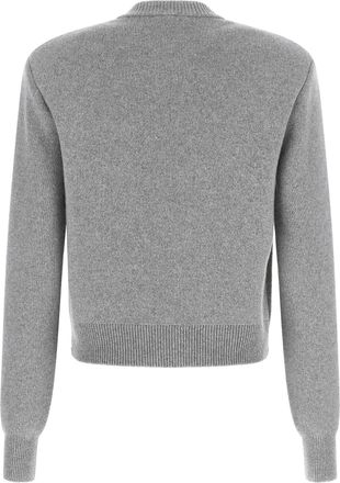 Balmain Gold-Button Cashmere-Blend Cardigan - Grey