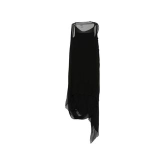 Staud Drapierter Midikleid mit hohem Kragen - - Dresses - Damen - Schwarzk - M
