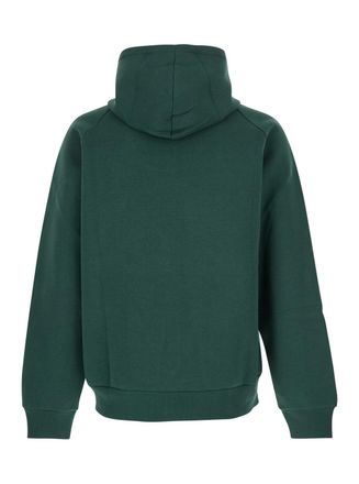 Autry Mens Green Hoodie With Dropped Shoulders Neoprene Sweatshirts Sweater