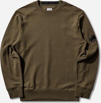 C.P. Company Men s Diagonal Raised Fleece Crewneck Sweatshirt Ivy Green
