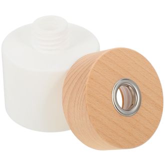 BESPORTBLE Zylindrische Diffusorflasche 100ml aus Glas mit Holzdeckel Aromatherapiegeeignete Nachf&uuml;llbare Aromaflasche f&uuml;r Duftst&auml;bchen Im Wohn und Schlafzimmer