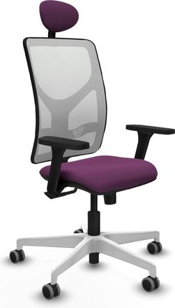 Piqueras y Crespo Schreibtischstuhl, violett, mit 3D-Armlehnen, h&ouml;henverstellbarer Lendenwirbelst&uuml;tze und festem Kopfteil, ausgestattet mit 3 Positionen und Schneidesch