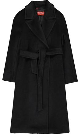 Max Mara Manteau en laine dalpaga - Femme - Manteaux - Noir - Taille: 34 FR