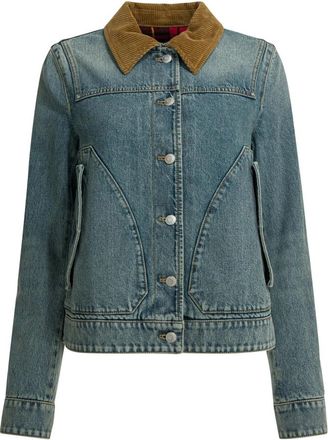Alexander McQueen Boxy Denim Jacket - - Jackets - Damen - Blau - S