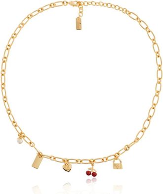 Coach Femme, Accessoires, Jaune, Taille: ONE Size Collier court avec pendentifs