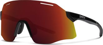 Smith Vert Sonnenbrille - Performance Sports Active Sonnenbrille zum Laufen & Radfahren - für Damen & Herren - Schwarz + ChromaPop Red Mirror