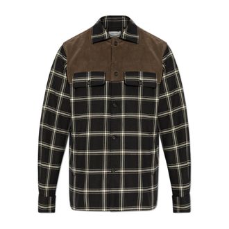 Alexander McQueen Hemd aus kombinierten Materialien - - Shirts - Herren - Schwarzk - L