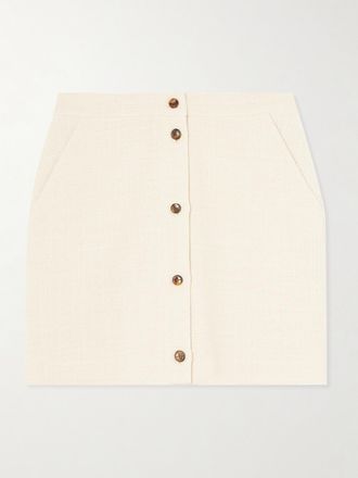 Blaz&eacute; Milano Mini-jupe En Tweed De Coton M&eacute;lang&eacute; Missy Appaloosa - Cr&egrave;me