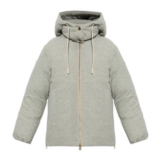 Moncler Vivante Woll-Daunenjacke - - Jackets - Damen - Grau - XL